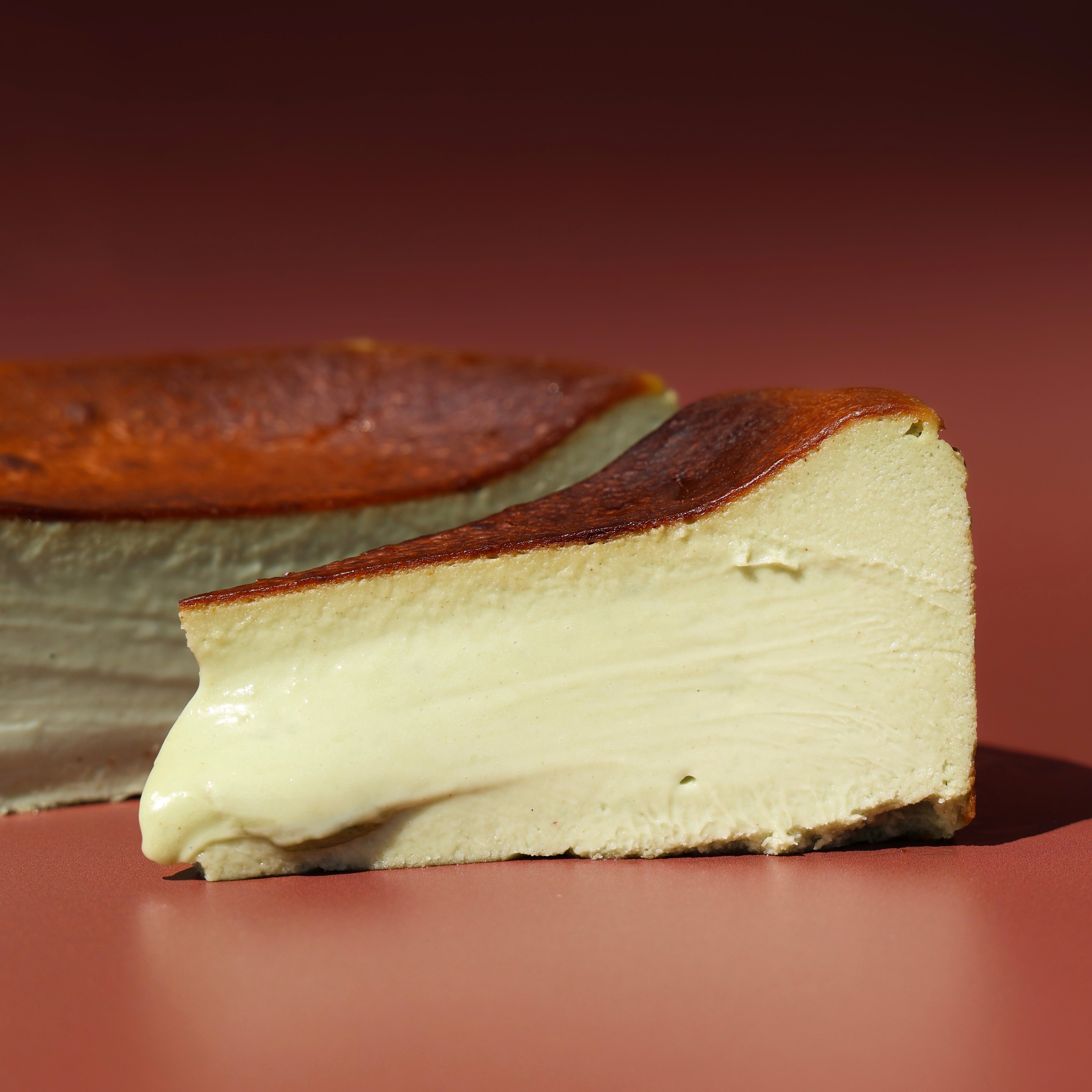 Pistachio Burnt Basque Cheesecake | Muse Cheesecakes&Bakery